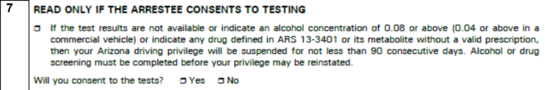 Admin Per Se License Suspension in Arizona: ARS 28-1385